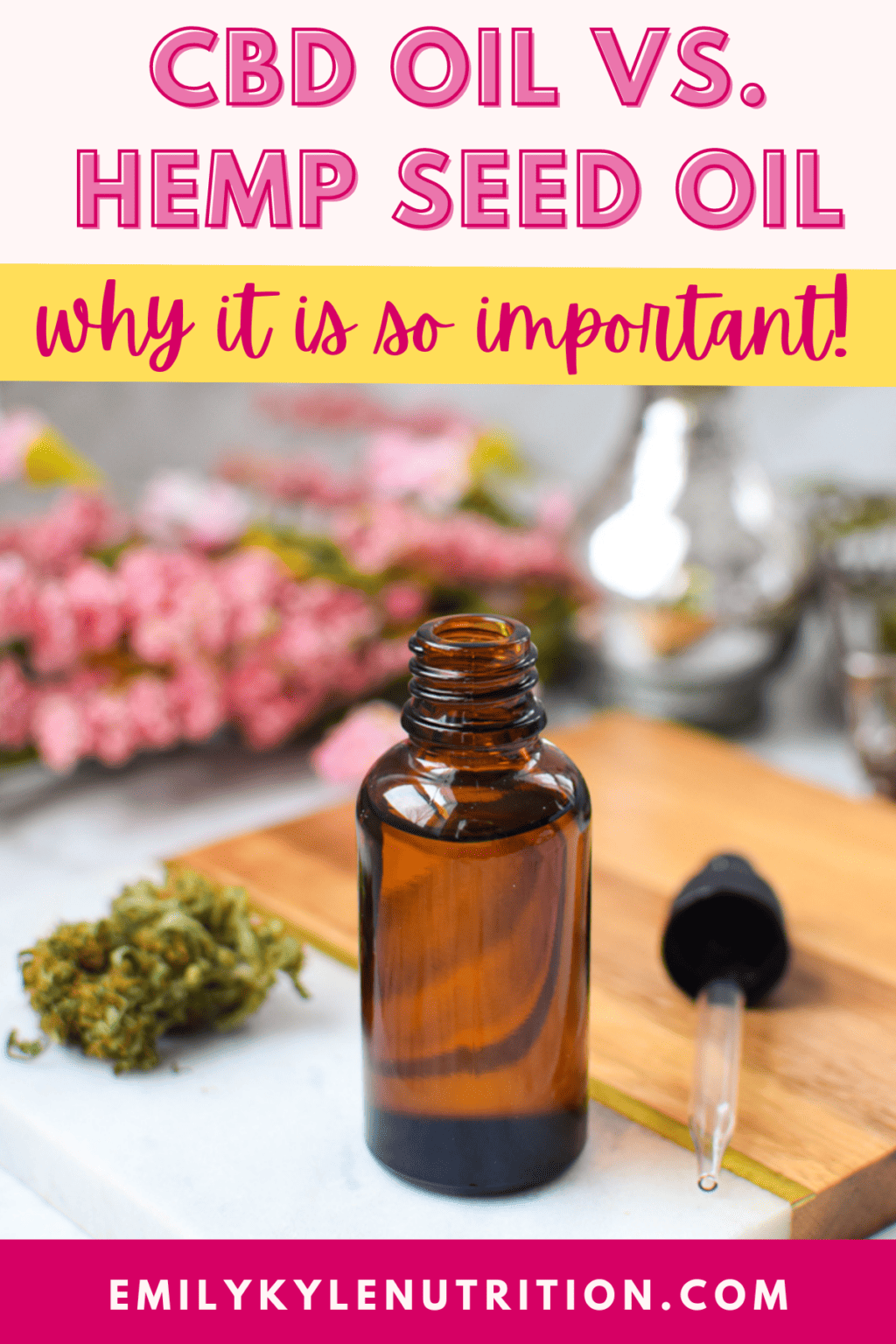 CBD Oil vs. Hemp Oil » What's the Difference? » Emily Kyle, MS, RDN