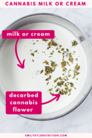 Easy Infused Cannabis Milk or Cream » Emily Kyle, MS, RDN
