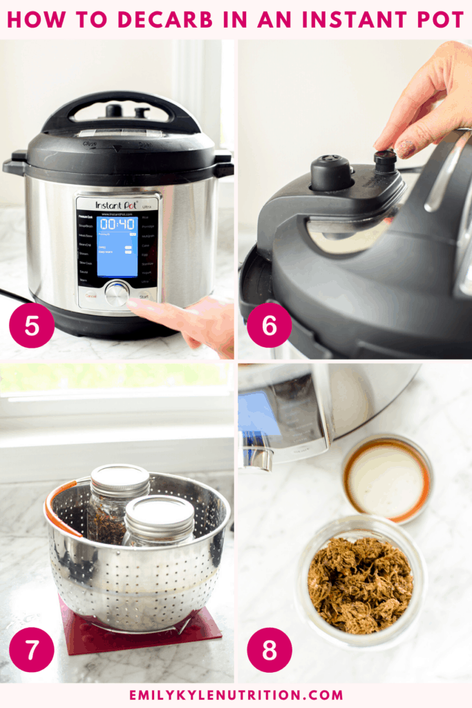 How To Decarb In An Instant Pot » Low Smell Method » Emily Kyle, MS, RDN