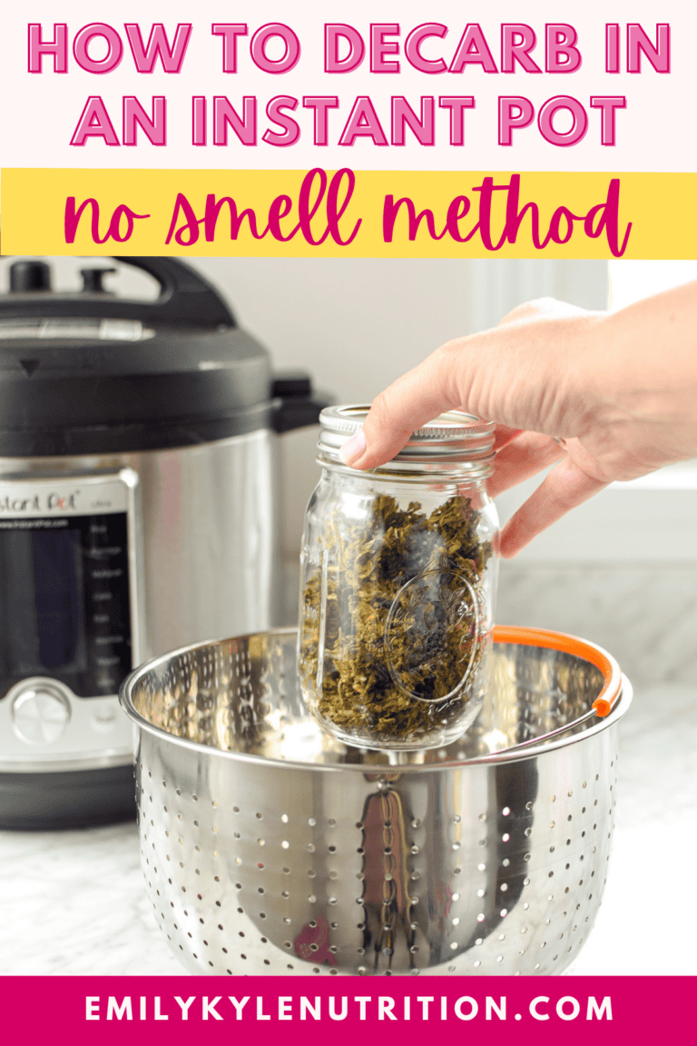 How To Decarb In An Instant Pot » Low Smell Method » Emily Kyle, MS, RDN