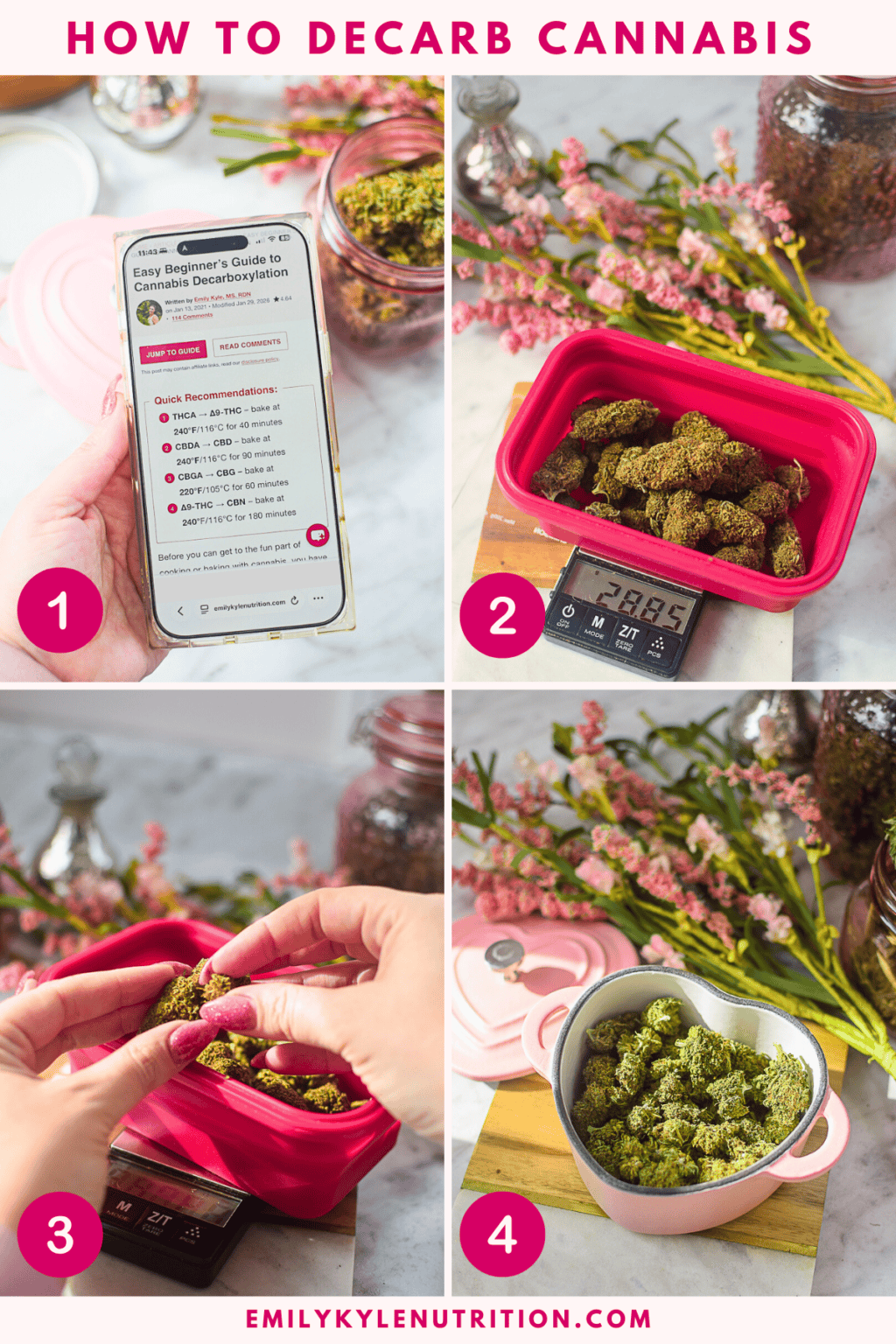 Easy Beginner's Guide to Cannabis Decarboxylation » Emily Kyle, MS, RDN